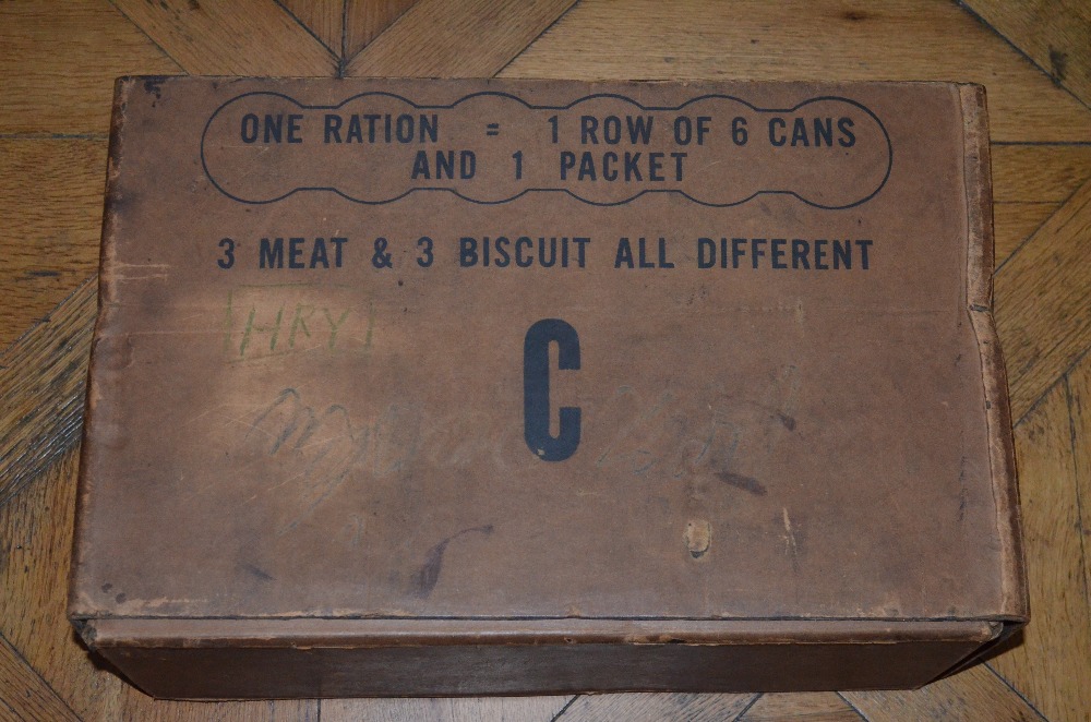 WWII. Cardboard crate for C rations - FIELD & PERSONAL GEAR SECTION - U ...
