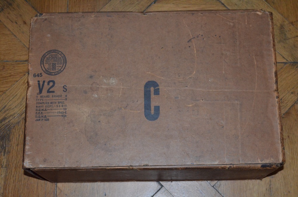 WWII. Cardboard crate for C rations - FIELD & PERSONAL GEAR SECTION - U ...