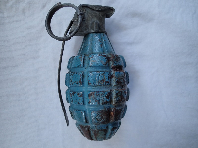 Early Blue Practice Grenade - FIREARMS - U.S. Militaria Forum