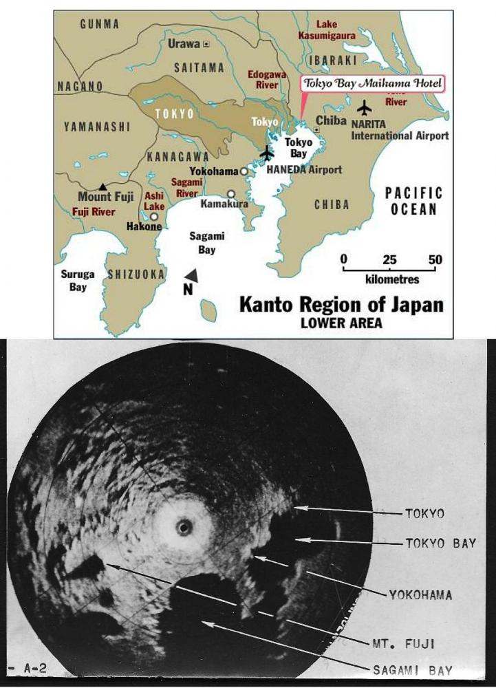 WW2 Radar screen photo of Tokyo with map - EPHEMERA, PHOTOGRAPHS ...