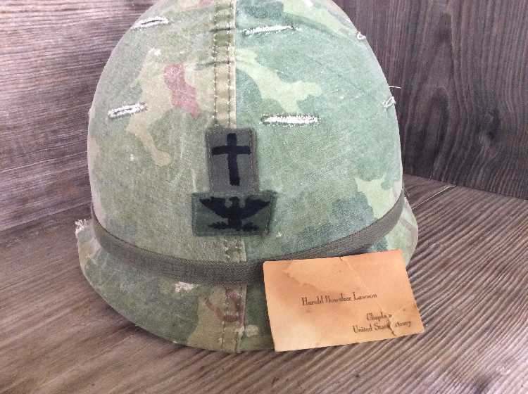 Named Chaplain Vietnam Era helmet - CHAPLAIN & MEDIC HELMETS - U.S ...