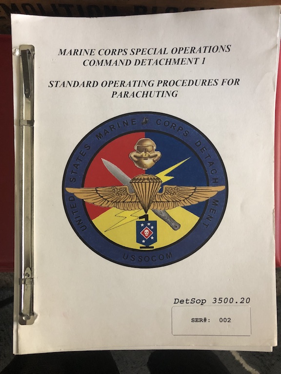 Original Marine Special Operations Detachment-1Para SOP - MISC ...
