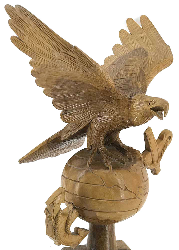 Huge USMC EGA carved mahogany - UNOFFICIAL MILITARY AWARDS (PLAQUES ...