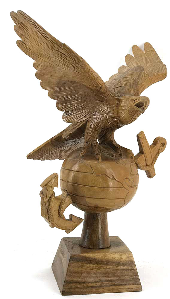 Huge USMC EGA carved mahogany - UNOFFICIAL MILITARY AWARDS (PLAQUES ...