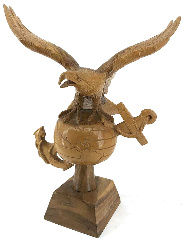 Huge USMC EGA carved mahogany - UNOFFICIAL MILITARY AWARDS (PLAQUES ...