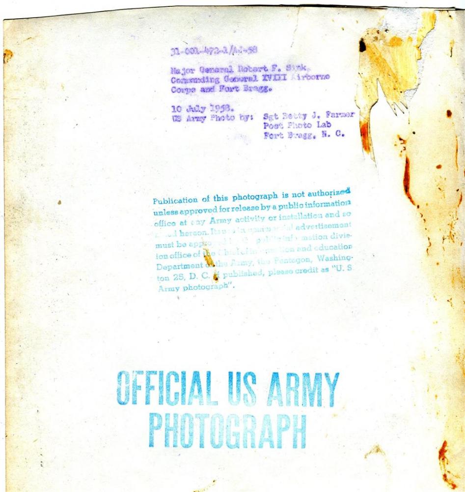 Major general Robert Sink 18th Airborne Corps Commander Helmet photo ...