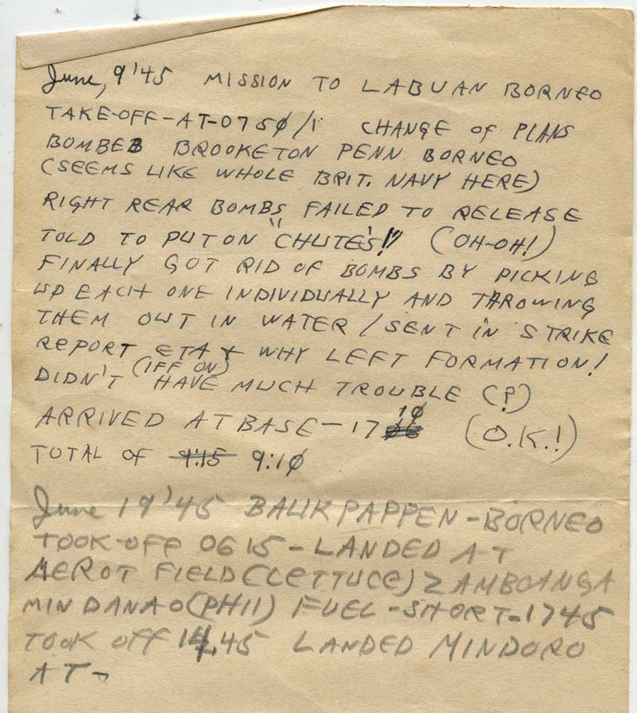 B-24 radio operator's in-flight doodles and radio messages - EPHEMERA ...