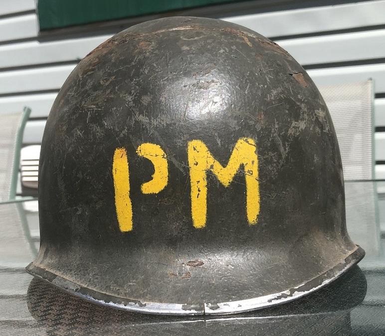 "PM" Painted M1 Helmet - M-1; M-1C & M-2 HELMETS - U.S. Militaria Forum