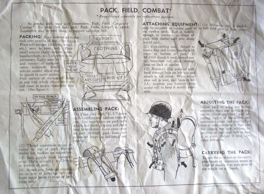 How to assemble the M1944 / 1945 Pack - Page 2 - FIELD & PERSONAL GEAR ...