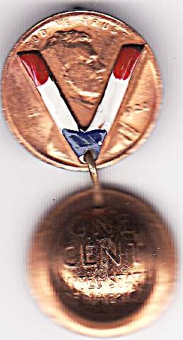 "V" Victory Penny Pin - HOMEFRONT & THE WAR EFFORT - U.S. Militaria Forum