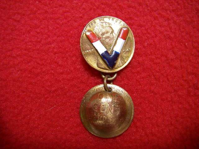 "V" Victory Penny Pin - HOMEFRONT & THE WAR EFFORT - U.S. Militaria Forum