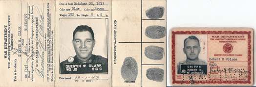 US Military Identification Cards - EPHEMERA, PHOTOGRAPHS & MILITARY ...