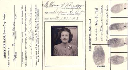 Army Airforce Civilian ID Card - EPHEMERA, PHOTOGRAPHS & MILITARY ...