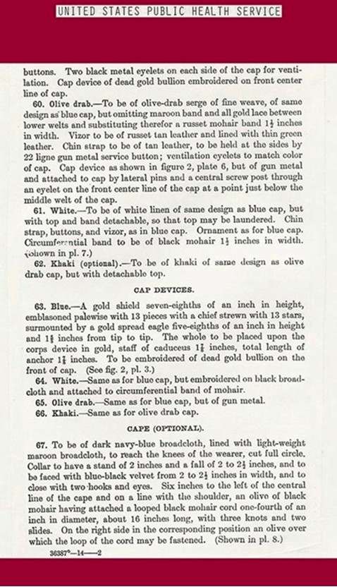 1914 United States Public Health Service - RANKS AND RATES - U.S ...