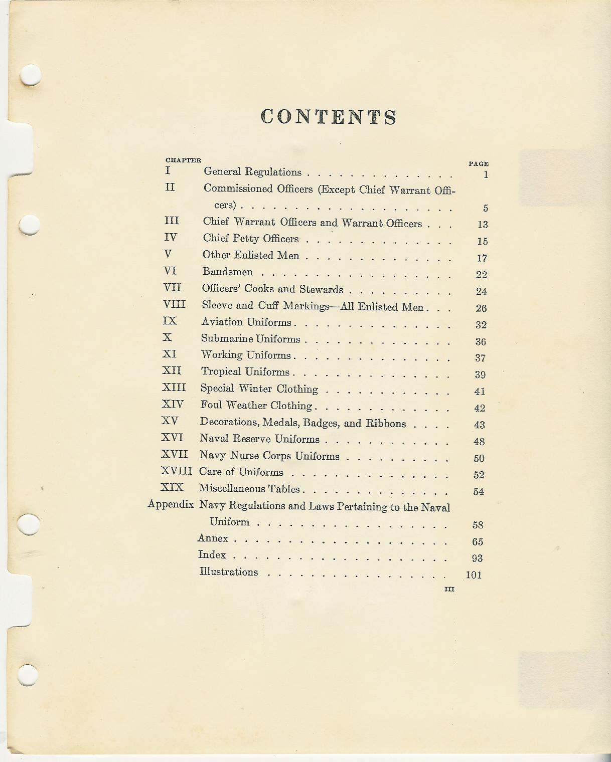 1941 - U.S. Navy Uniform Regulations & Examples of All Uniforms, Belts ...