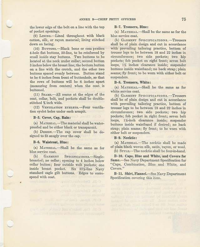 1941 - U.S. Navy Uniform Regulations & Examples of All Uniforms, Belts ...