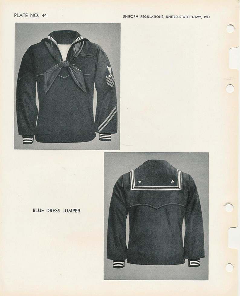 1941 - U.S. Navy Uniform Regulations & Examples of All Uniforms, Belts ...