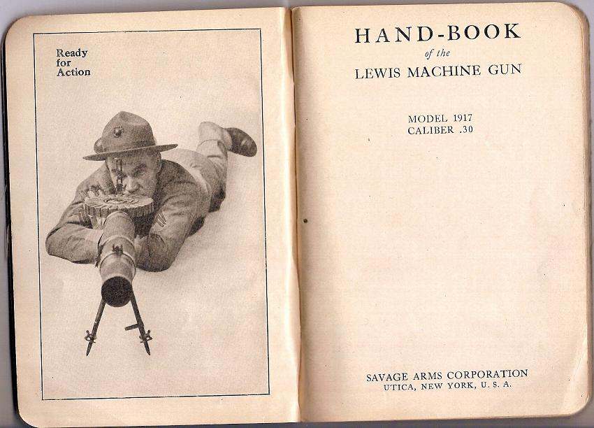 original 1917 Lewis Machine Gun Manual - EPHEMERA, PHOTOGRAPHS ...