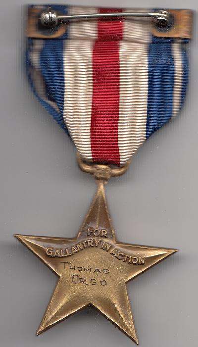 Silver Star for Gunnery Sergeant Thomas Orgo - MEDALS & DECORATIONS - U ...