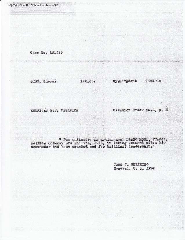 Silver Star for Gunnery Sergeant Thomas Orgo - MEDALS & DECORATIONS - U ...