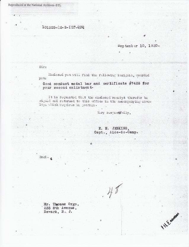 Silver Star for Gunnery Sergeant Thomas Orgo - MEDALS & DECORATIONS - U ...