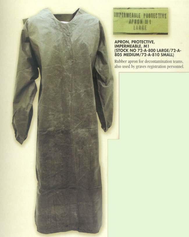 Impermeable Protective Apron, M1 - FIELD & PERSONAL GEAR SECTION - U.S ...