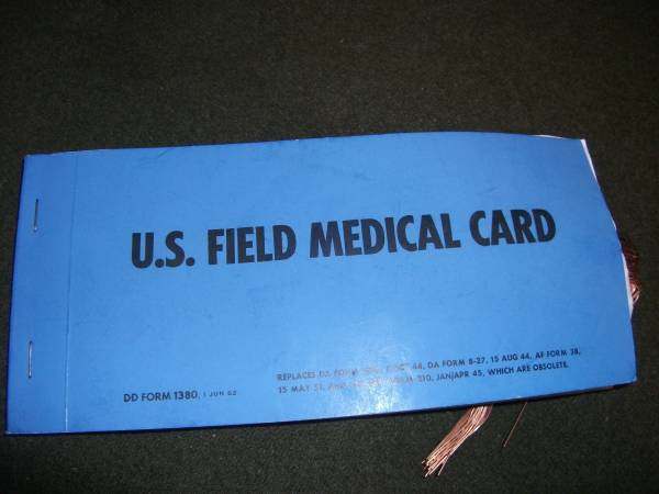 Medical casualty cards - MEDICAL CORPS - U.S. Militaria Forum