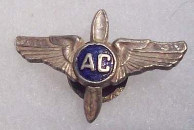 AC AAF Prop Lapel Pin - LAPEL BUTTONS (DISCHARGE & RETIREMENT FOR ...
