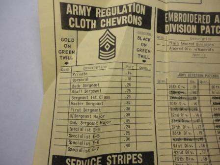 Vietnam Era Subdued cloth chevrons - ARMY (INCLUDING USAAC/AAF) - U.S ...