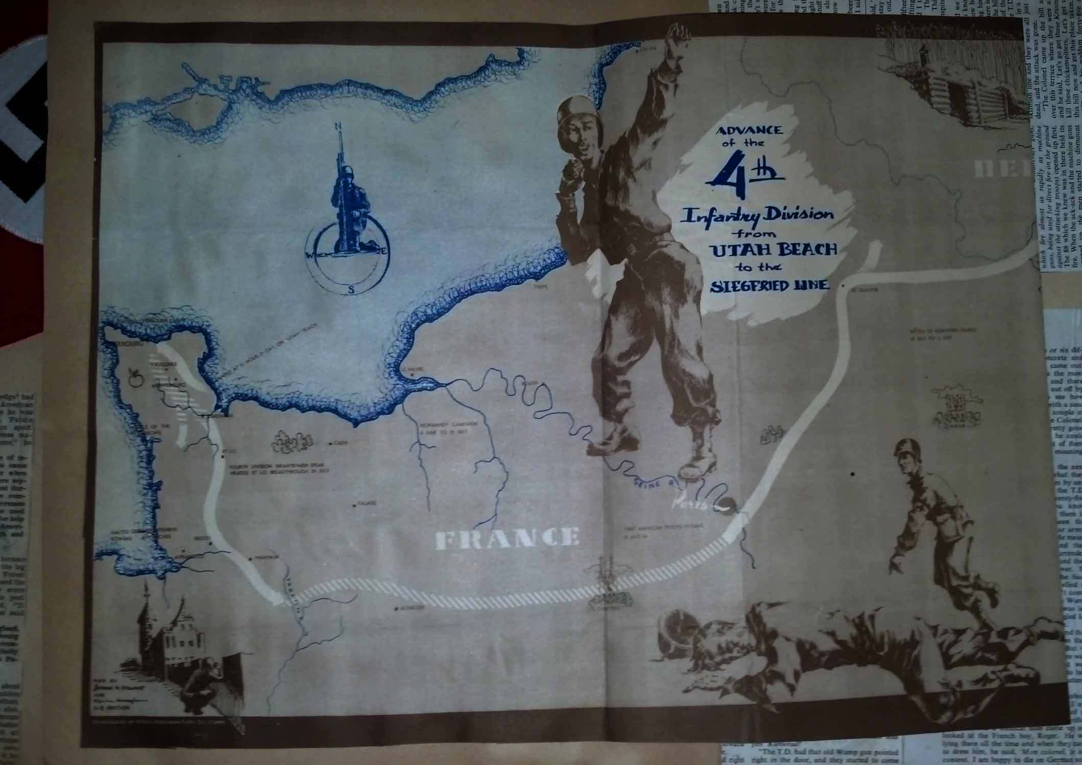 4th Infantry Division D-Day vet's scrapbook - EPHEMERA, PHOTOGRAPHS ...