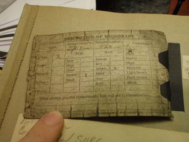 Draft registratin card D.S.S. form 2 - EPHEMERA, PHOTOGRAPHS & MILITARY ...