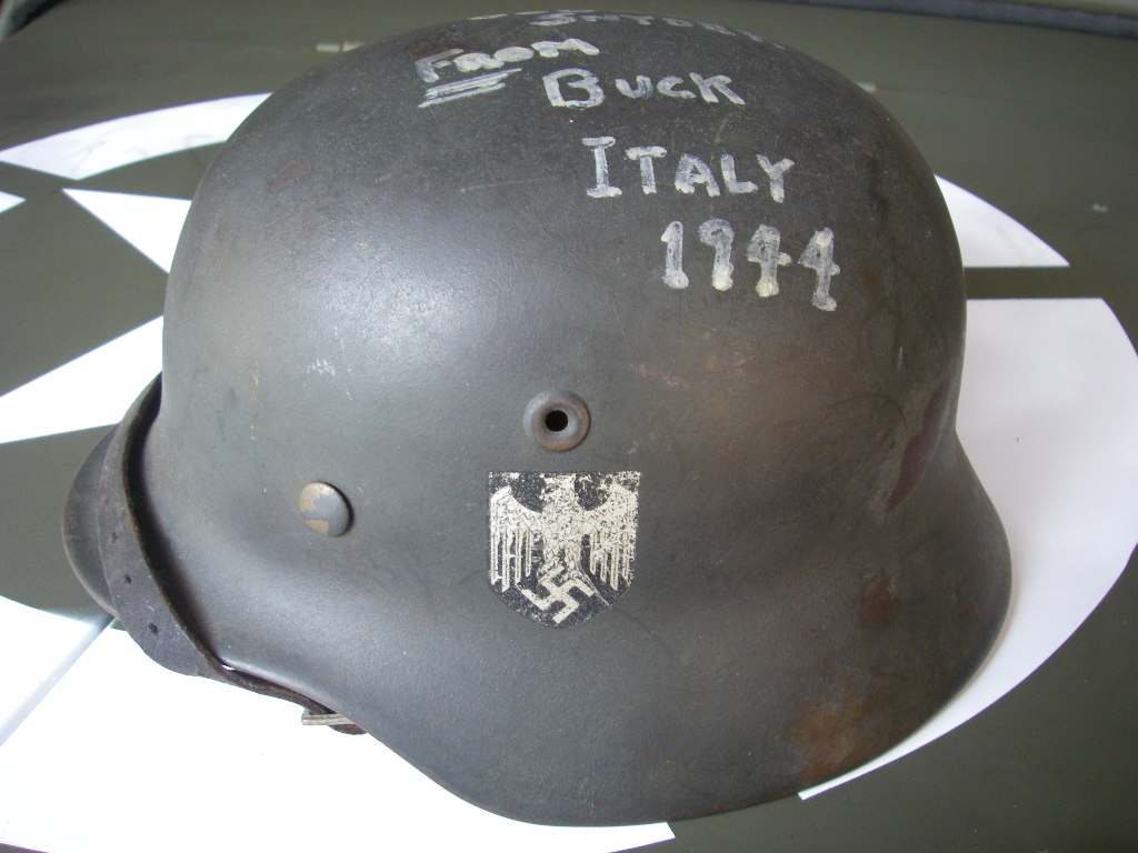 painted german helmet from italy - SPOILS OF WAR - U.S. Militaria Forum