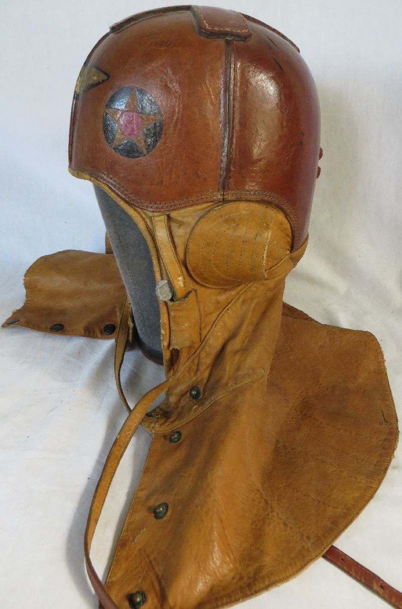 A Nice WWI Hard Leather Flying Helmet - FLYING HELMETS AND ACCESSORIES ...