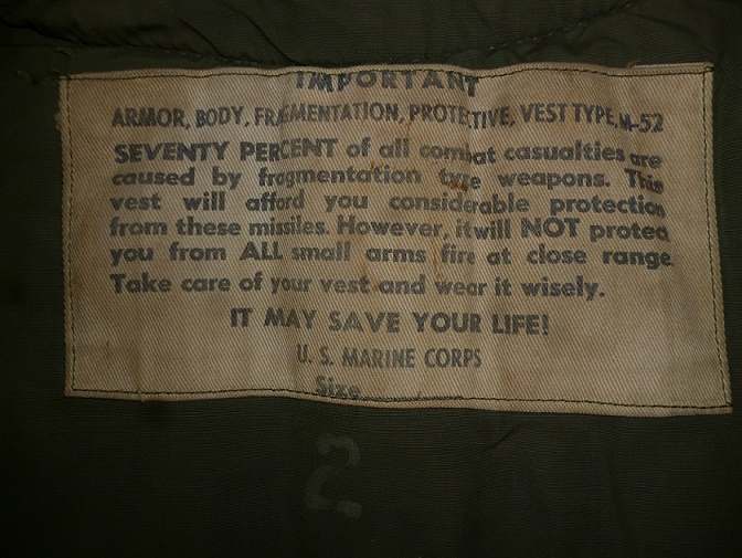 USMC body armor 1952 - BODY ARMOR - U.S. Militaria Forum