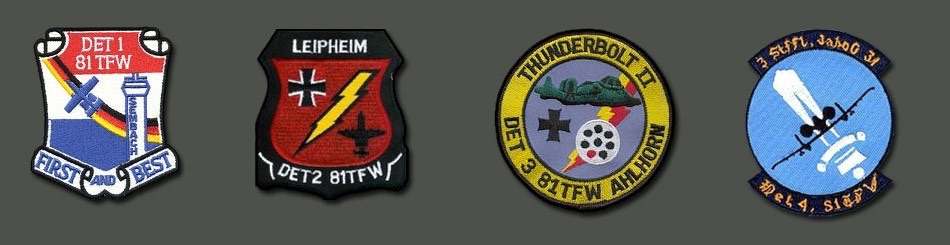 81st TFW DET 4 A-10 PATCHES - AIR FORCE (USAAF IS WITH ARMY) - U.S ...