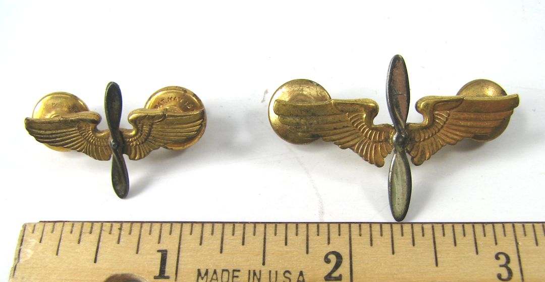 Winged Prop pin, larger than normal - BRANCH OF SERVICE COLLAR BRASS ...