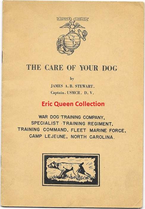 Rare Training Manual: USMC War Dog Platoon - EPHEMERA, PHOTOGRAPHS ...