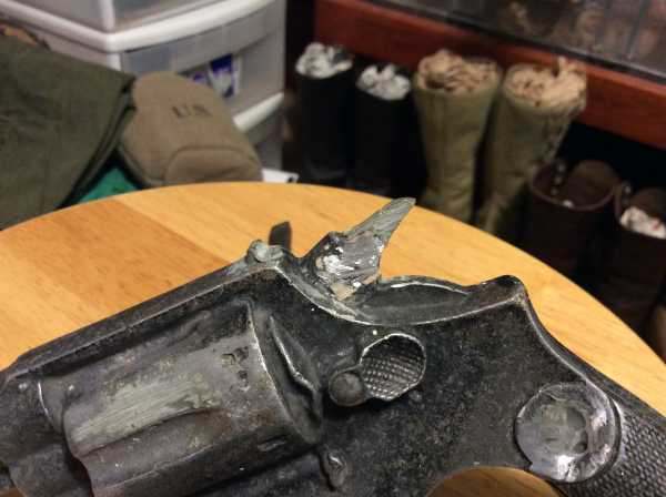 Repair of old pot metal dummy revolver - MISC MILITARIA - U.S ...