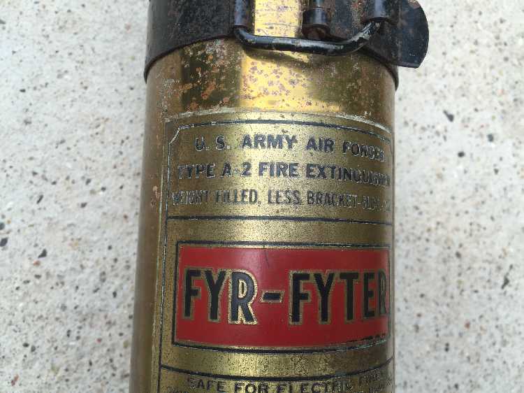 Fire Extinguisher, US Army Air Forces, Type A-2 - SURVIVAL GEAR - U.S ...
