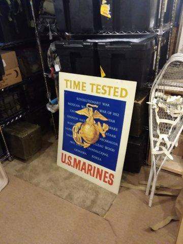 Marine Corps enlistment sign. Late 50's early 60's opinoons please ...