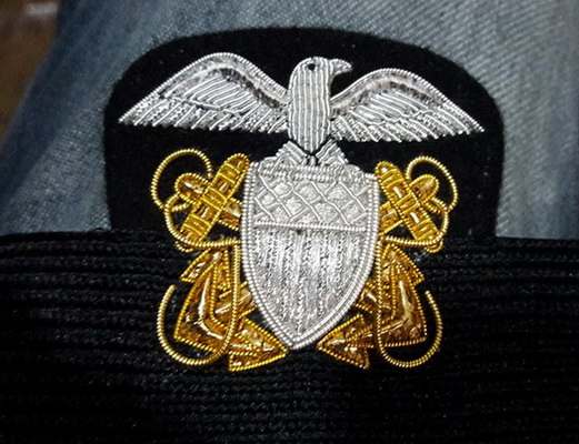 Embroidered Pre WWII Naval Officer's Cap Device - REENACTING GROUPS ...