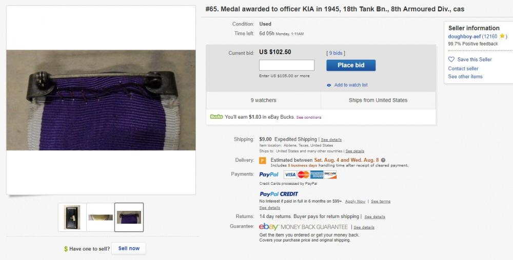 Yet another fake Purple Heart on eBay - MEDALS & DECORATIONS - U.S ...