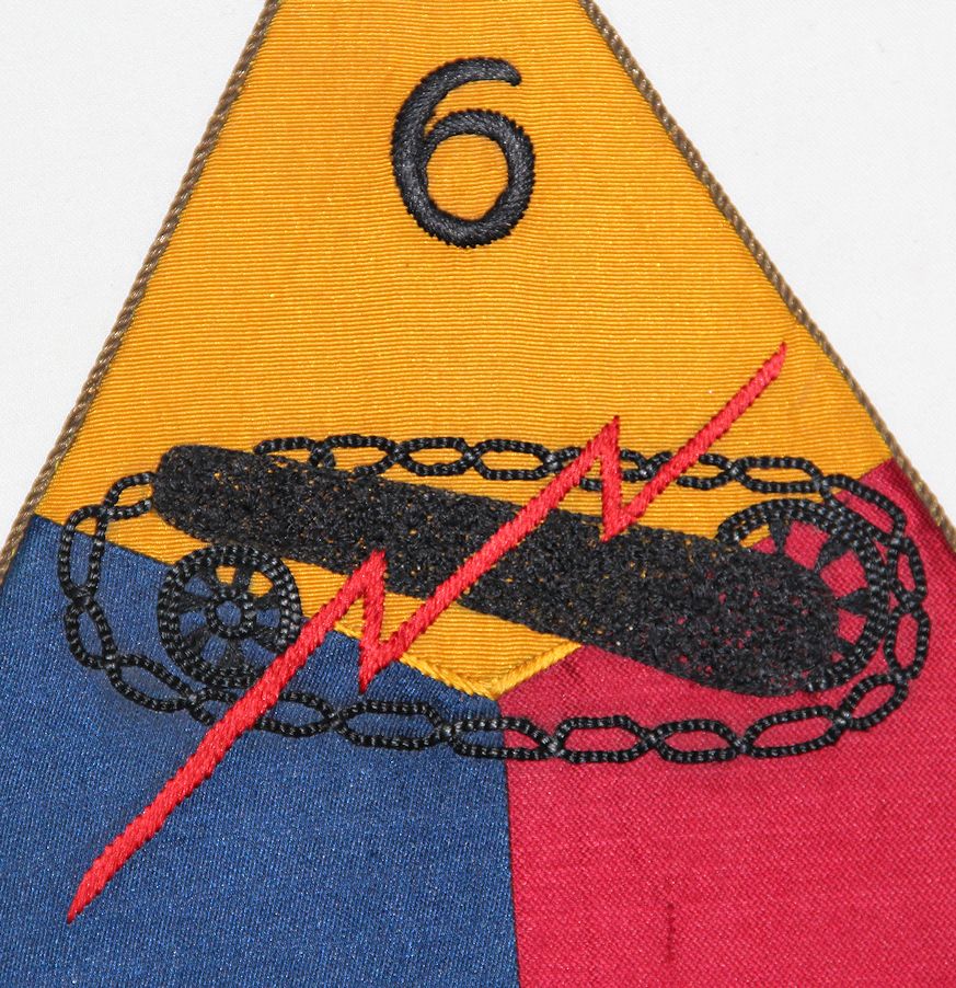 Large Post War Souvenir 6th Armored Division Patch, Super Sixth - ARMY ...