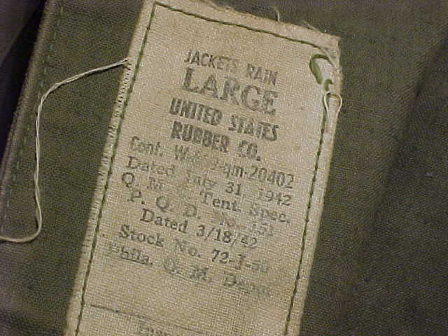 Picked up a WWll rain jacket - UNIFORMS - U.S. Militaria Forum