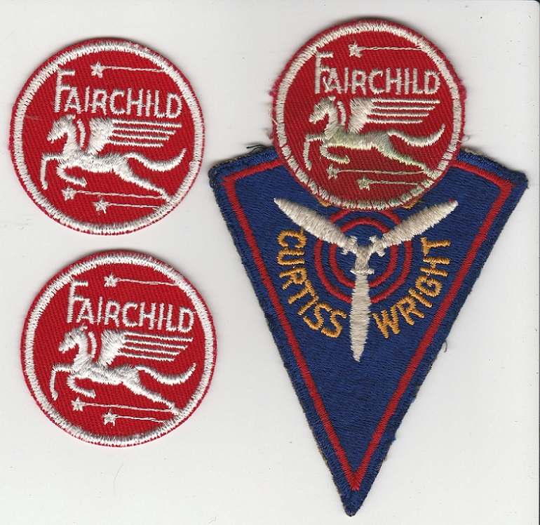 Fairchild and Curtiss Wright patches - MISCELLANEOUS / OTHER - U.S ...