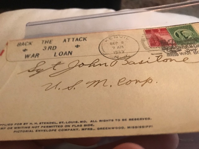 Sgt. John Basilone autographed envelope, 3rd War Loan - EPHEMERA ...