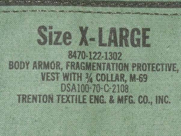 Vietnam War US Army Body Armor - FIELD & PERSONAL GEAR SECTION - U.S ...