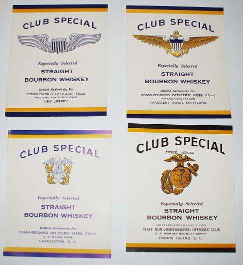 Club Special Officer's and NCO Club Whiskey Labels - EPHEMERA ...