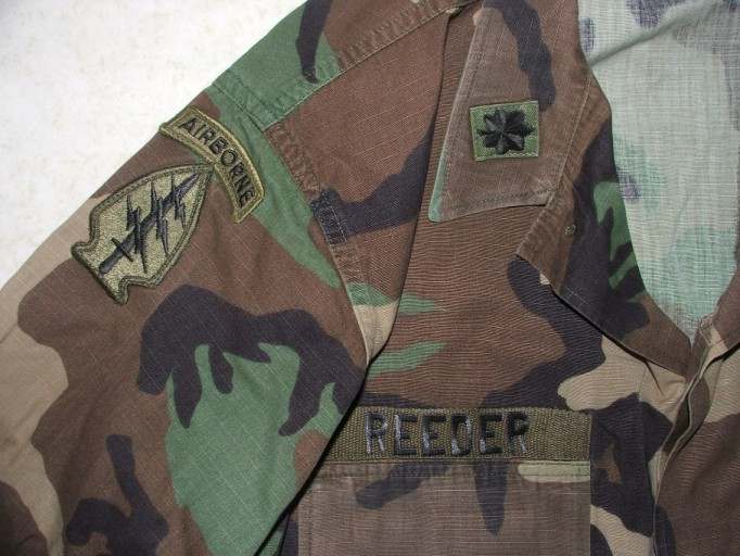 LTC Edward Reeder Special Forces BDU - CAMOUFLAGE UNIFORMS - U.S ...