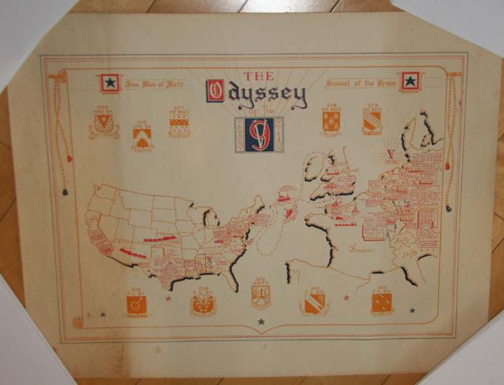 "The Odyssey of the 95th infantry division" map - EPHEMERA, PHOTOGRAPHS ...